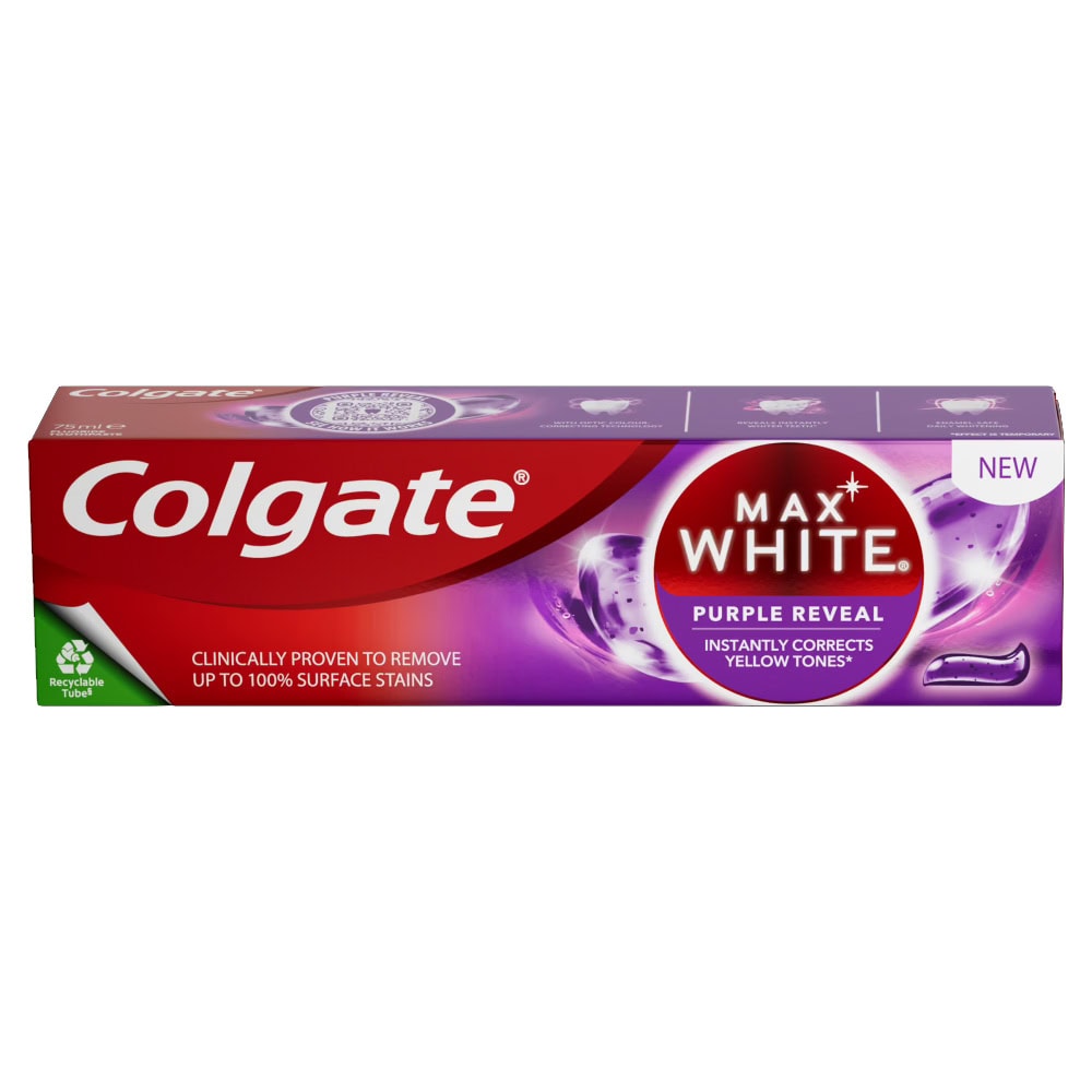 COLGATE 75ML MAX WHITE PURPLE REVEAL – Geolaila