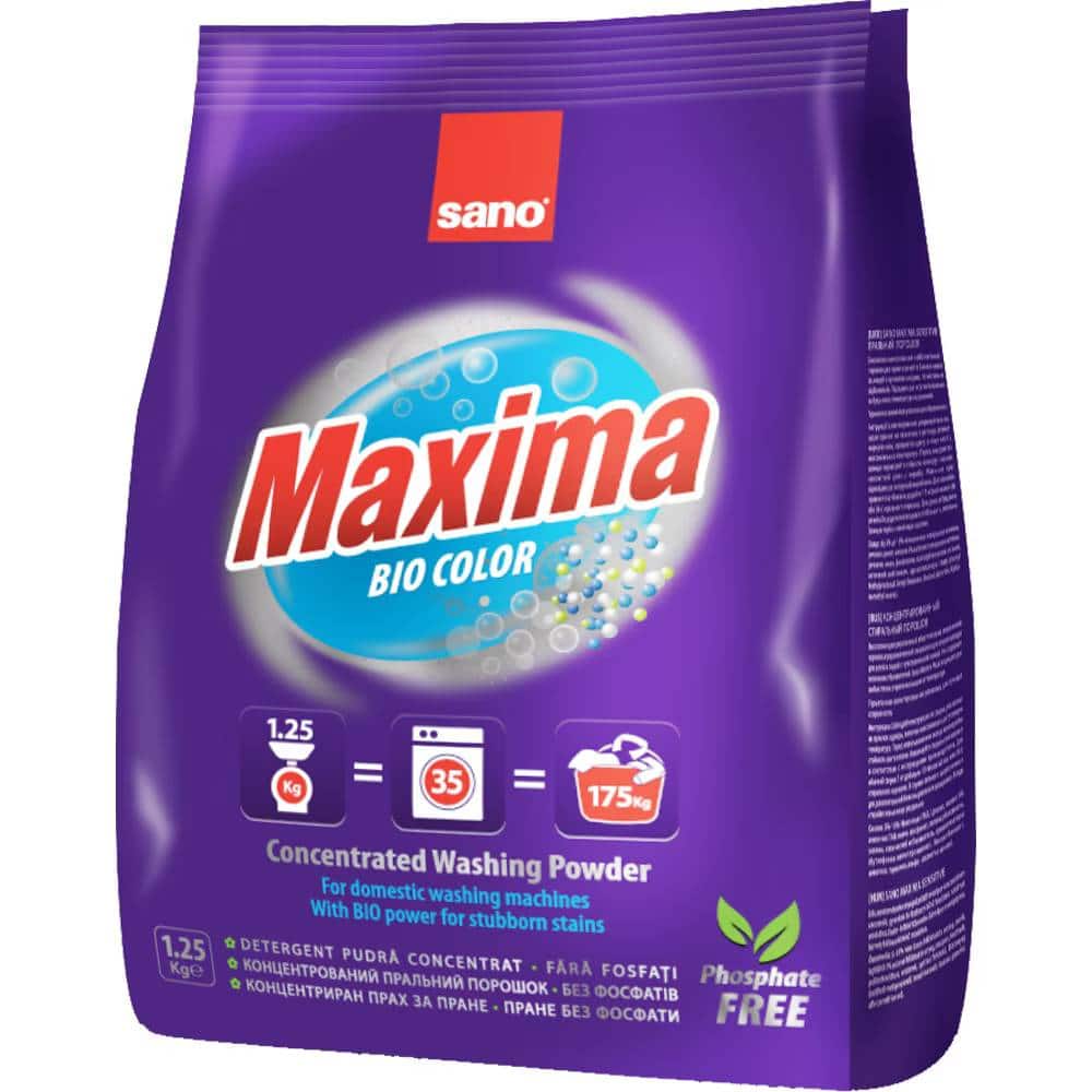 SANO MAXIMA DETERGENT PUDRA AUTOMAT 1.25KG BIOCOLOR 35SP - Geolaila